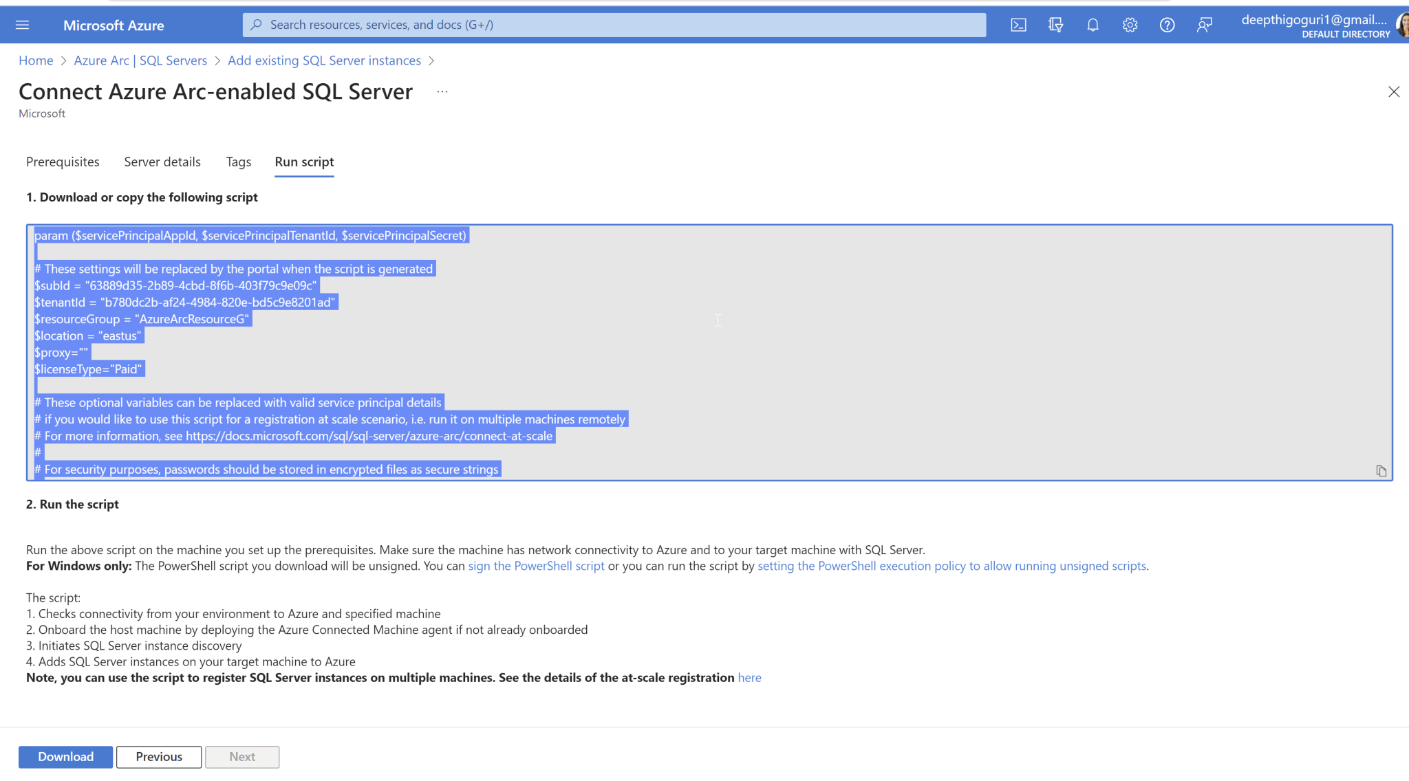 SQL Server 2022: Step-by-Step Guide to Connect your SQL Server to Azure Arc – Deepthi Goguri's ...