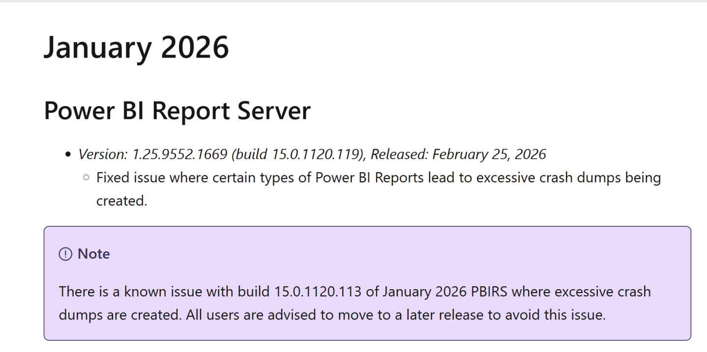 Microsoft Power BI Report Server January 2026 Update- Issue and the Fix ...